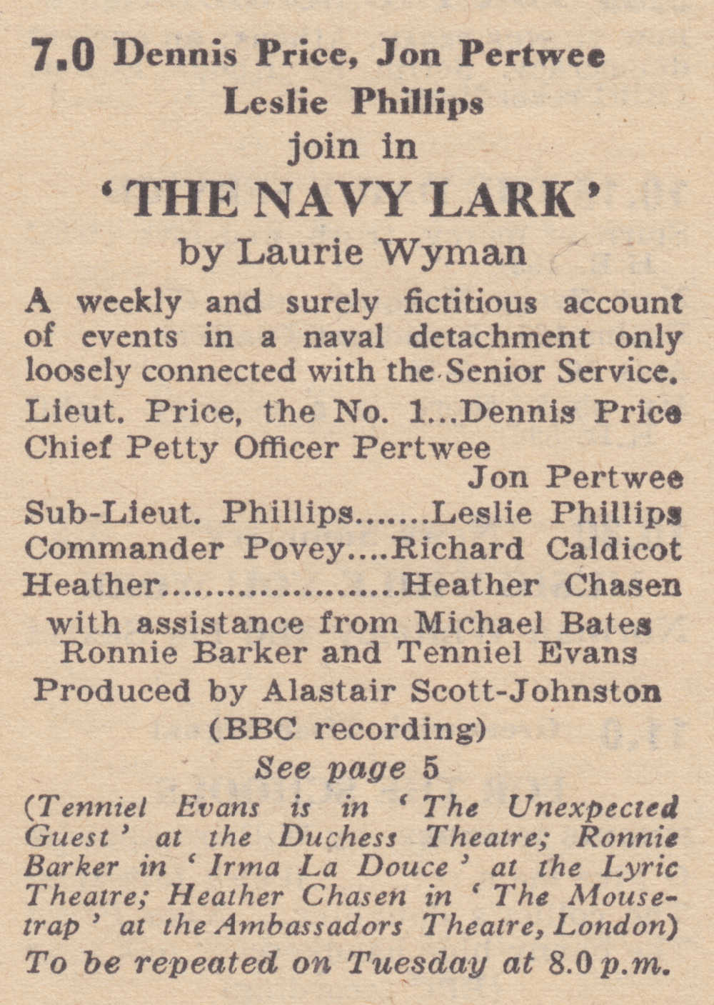 The Navy Lark Guide - Image and Photo Gallery - The Classic BBC Radio ...