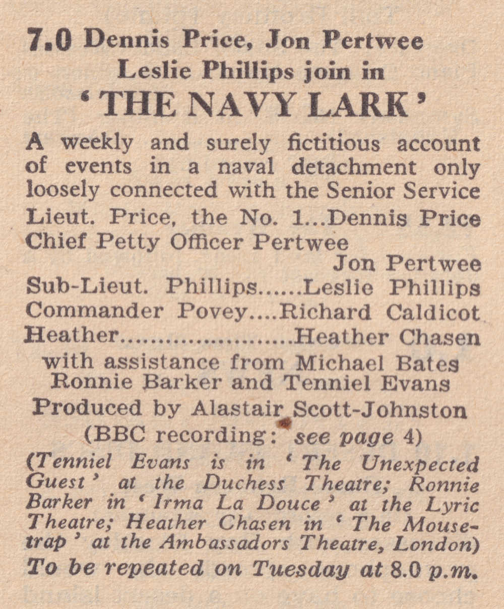 The Navy Lark Guide - Image and Photo Gallery - The Classic BBC Radio ...
